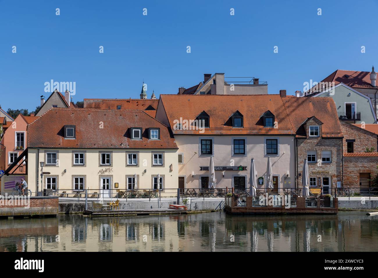 Old town of landshut at isar river hi-res stock photography and images ...