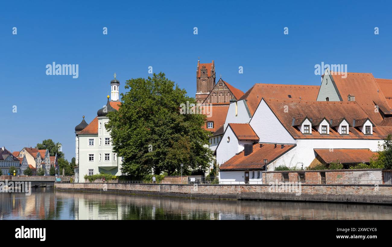 Old town of landshut at isar river hi-res stock photography and images ...