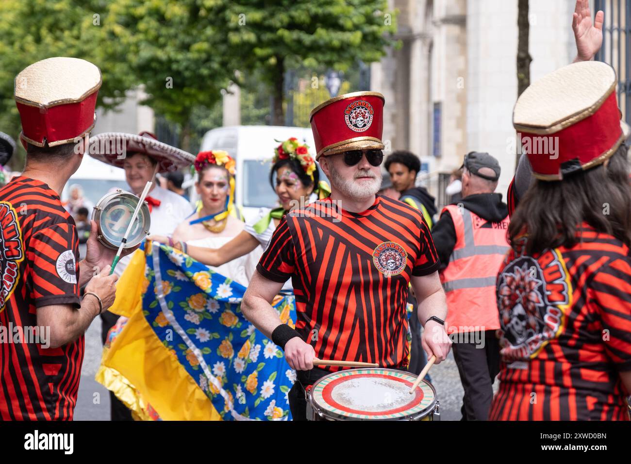 Members of Beat N Drum band warming up ahead of annual Belfast Mela ...