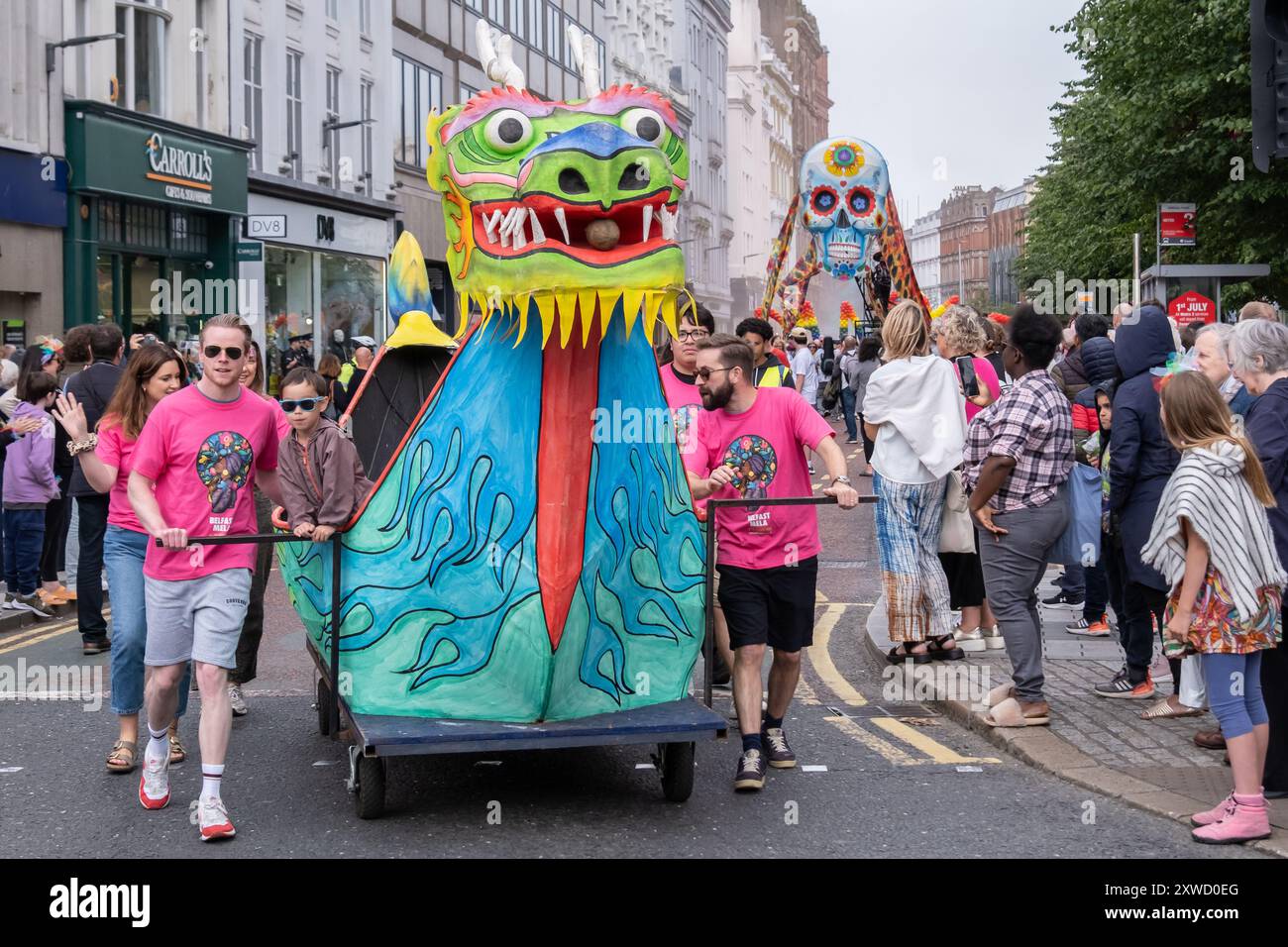 Colourful dragon float in city centre at annual Belfast Mela ...