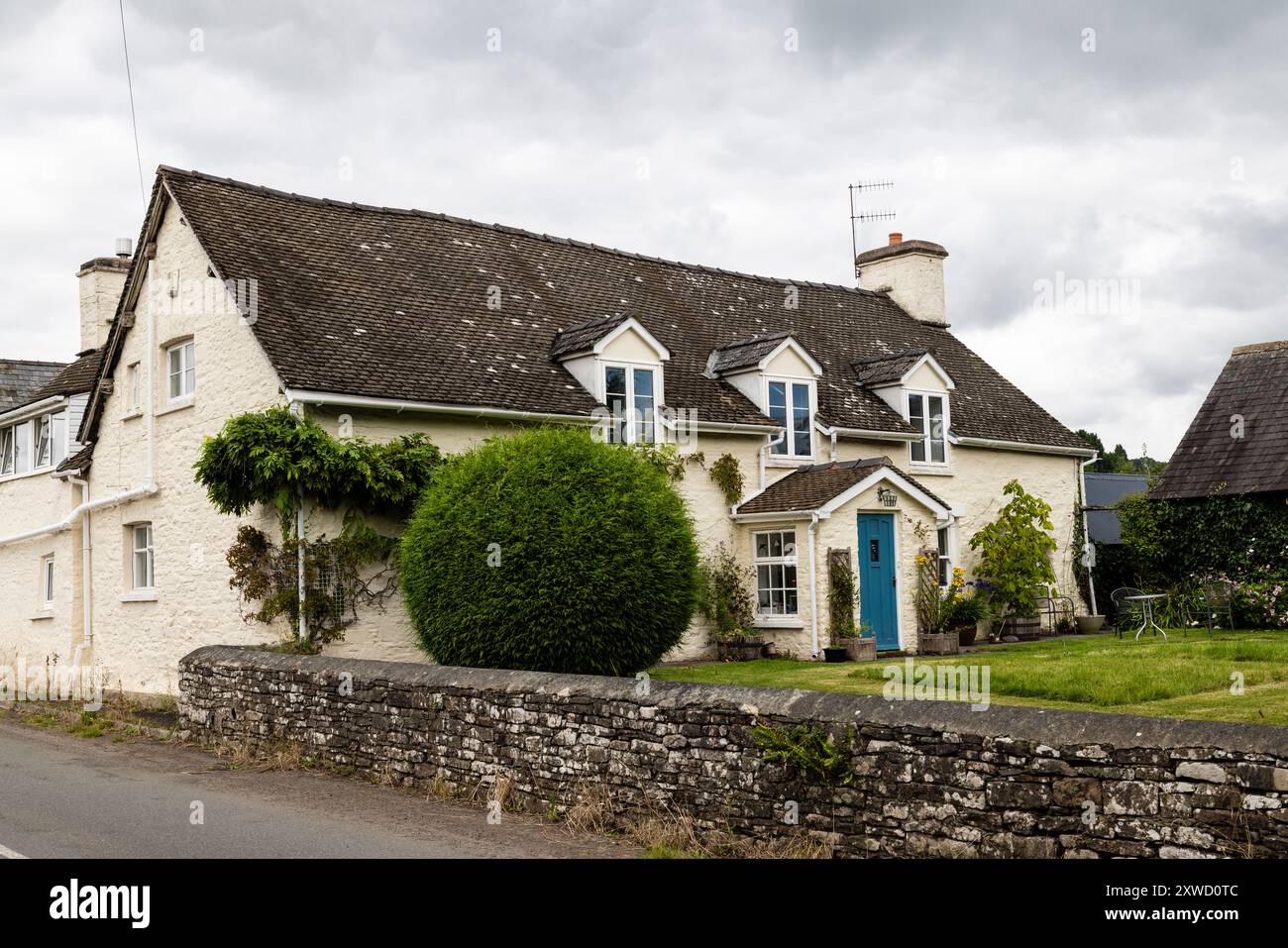 Country cottage in the village of Boughrood, Powys, Wales, UK Stock ...