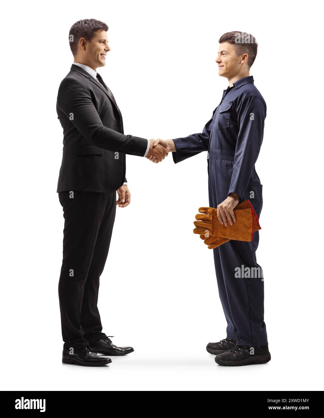 Young businessman employee working Cut Out Stock Images & Pictures - Alamy