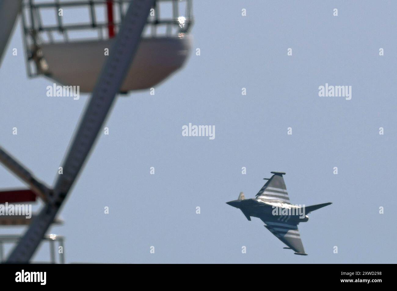 Hawker Typhoon flying at the Blackpool Airshow - 10th August 2024 Stock ...