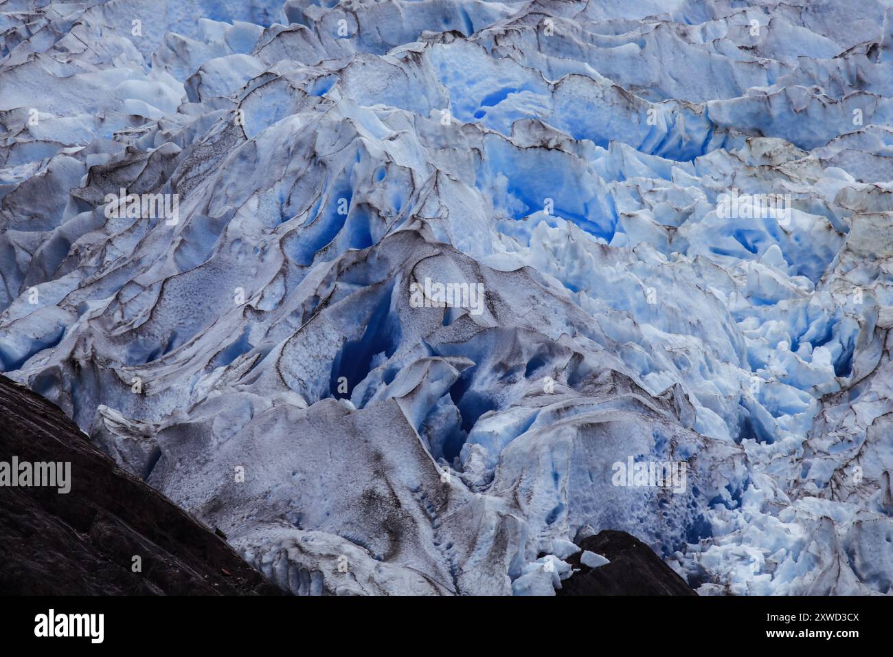 Close up View to the Grey Glacier, the Southern Patagonian Ice Field ...