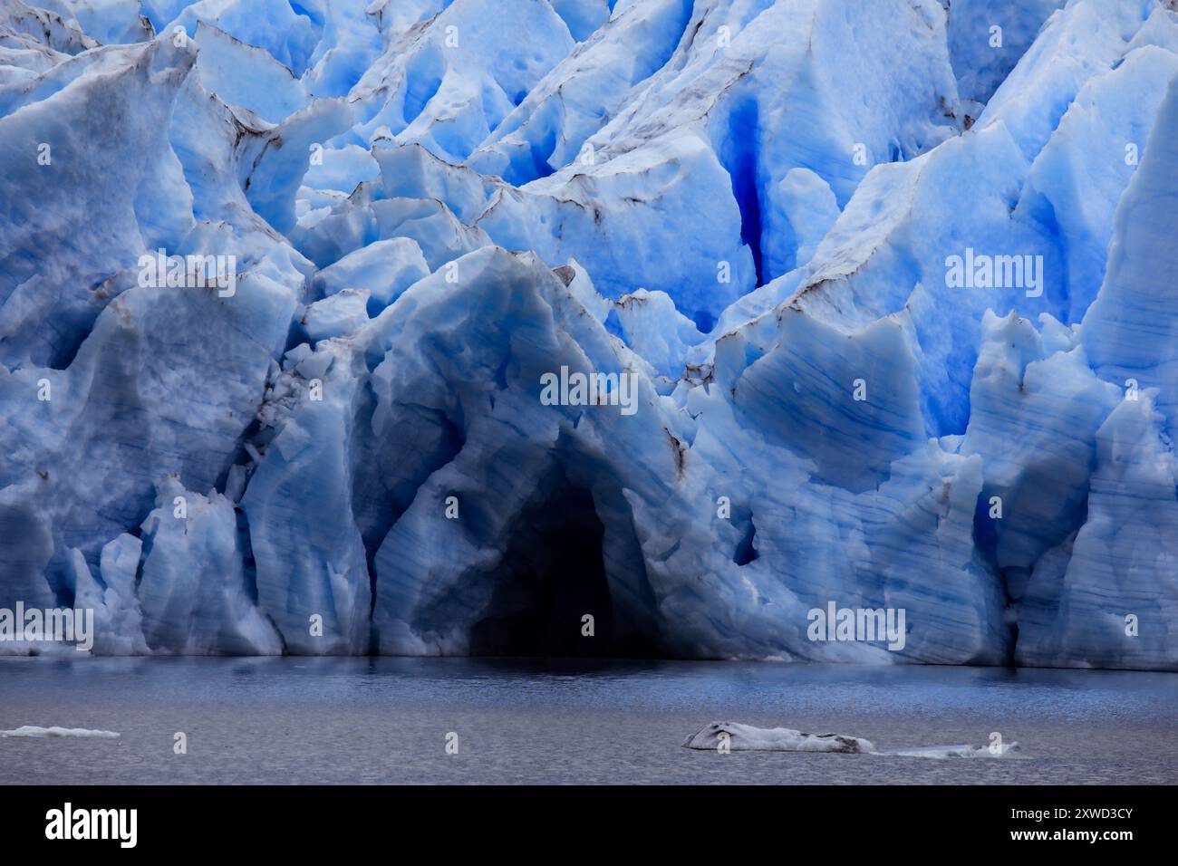 Close up View to the Grey Glacier, the Southern Patagonian Ice Field ...