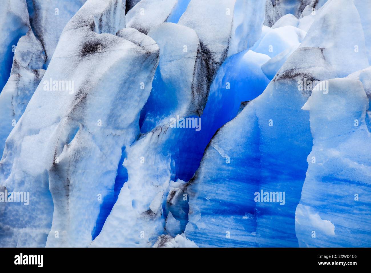 Close up View to the Grey Glacier, the Southern Patagonian Ice Field ...