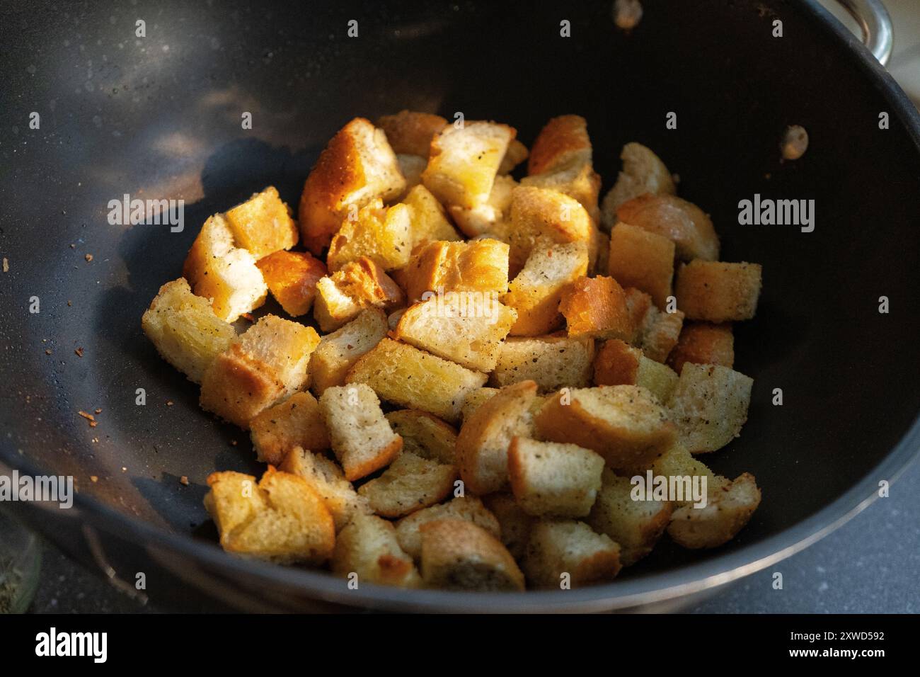 Tasty crispy croutons in hi-res stock photography and images - Alamy