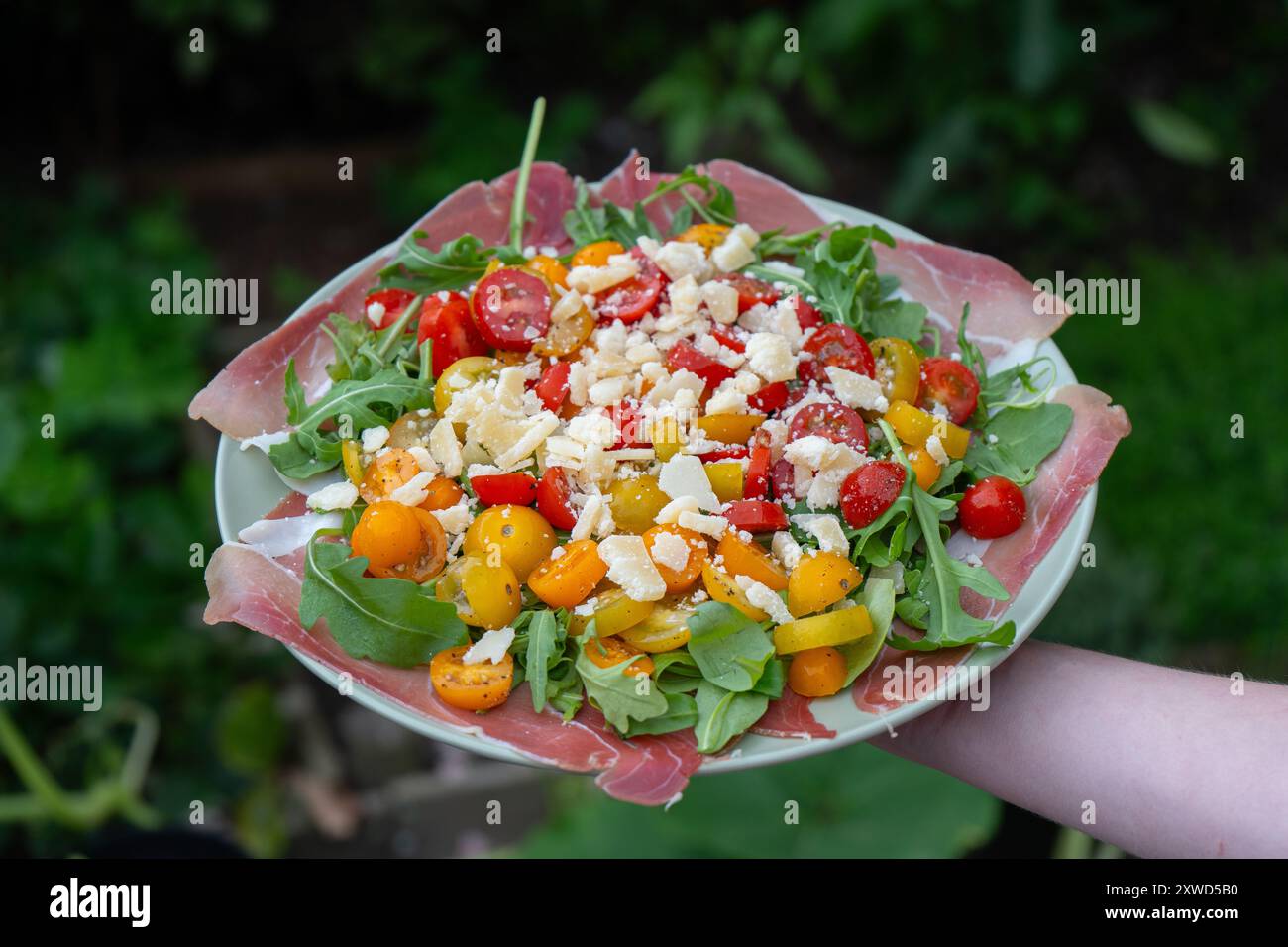 Tasty Mediterranean Caprese Salad Stock Photo - Alamy