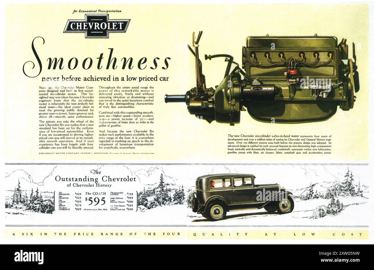1929 Chevrolet ad Stock Photo - Alamy