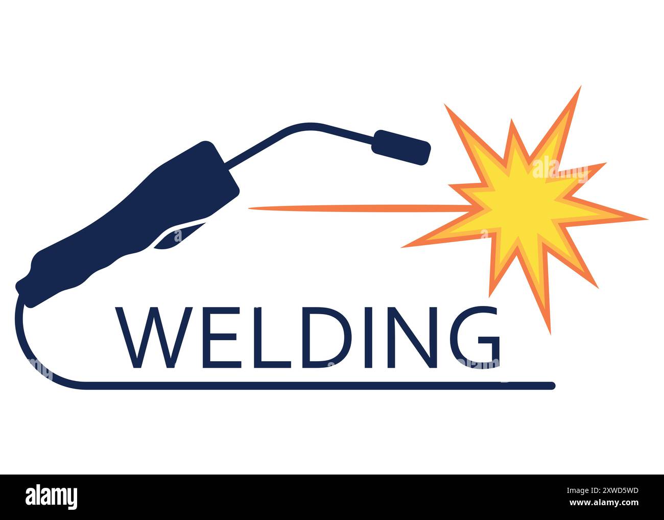 Weld Icon Welder Tool And Sparks Vector Illustration Eps 10 Stock