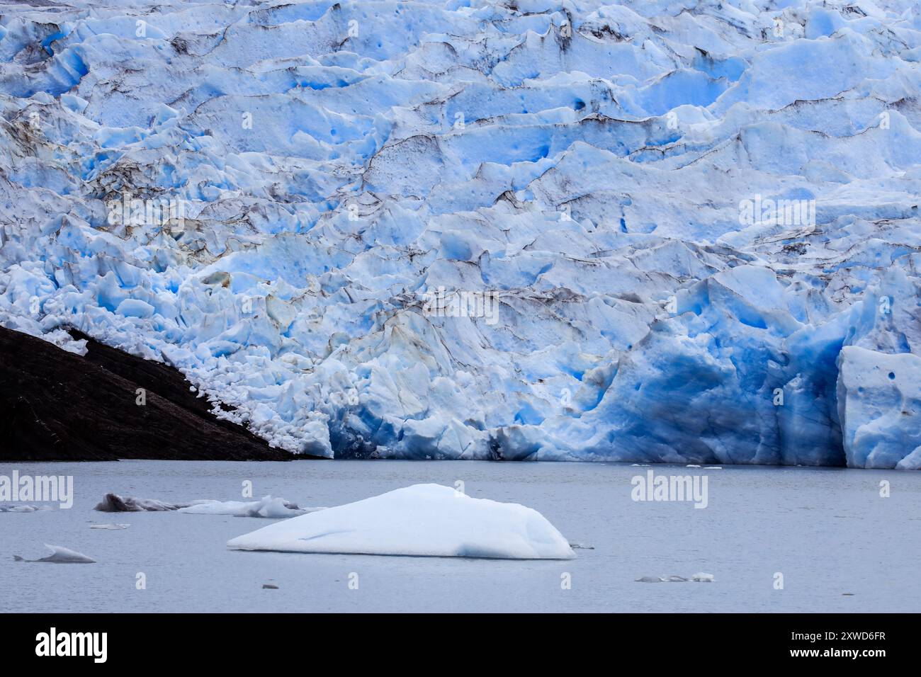 Close up View to the Grey Glacier, the Southern Patagonian Ice Field ...