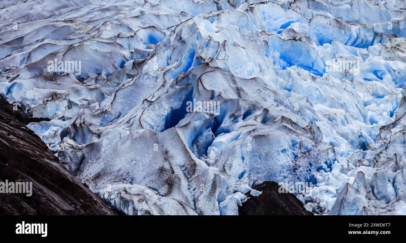 Close up View to the Grey Glacier, the Southern Patagonian Ice Field ...