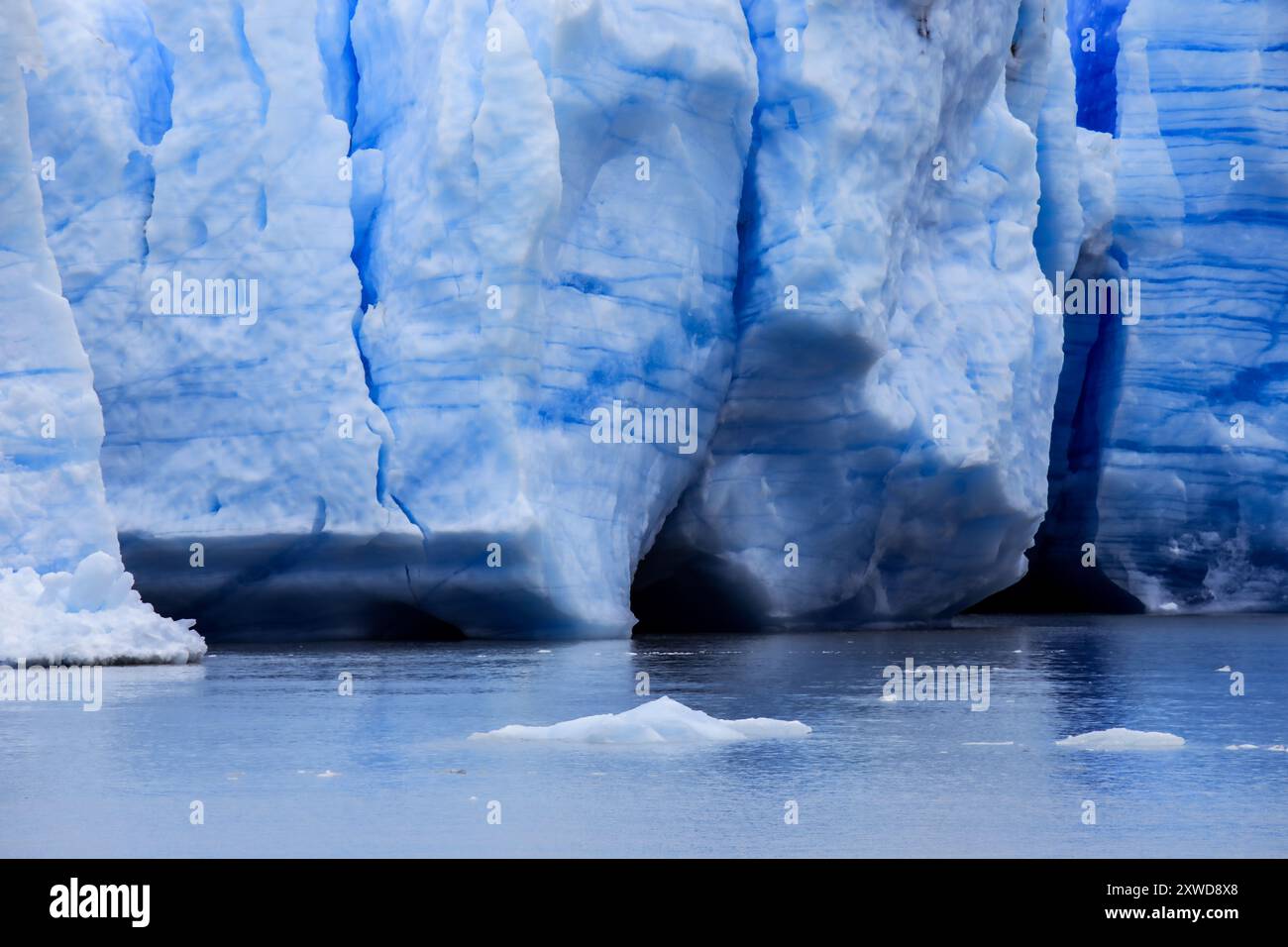 Close up View to the Grey Glacier, the Southern Patagonian Ice Field ...
