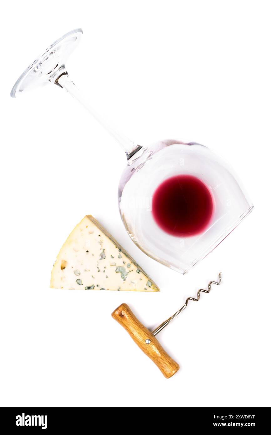 Flat lay cheese wine Cut Out Stock Images & Pictures - Alamy