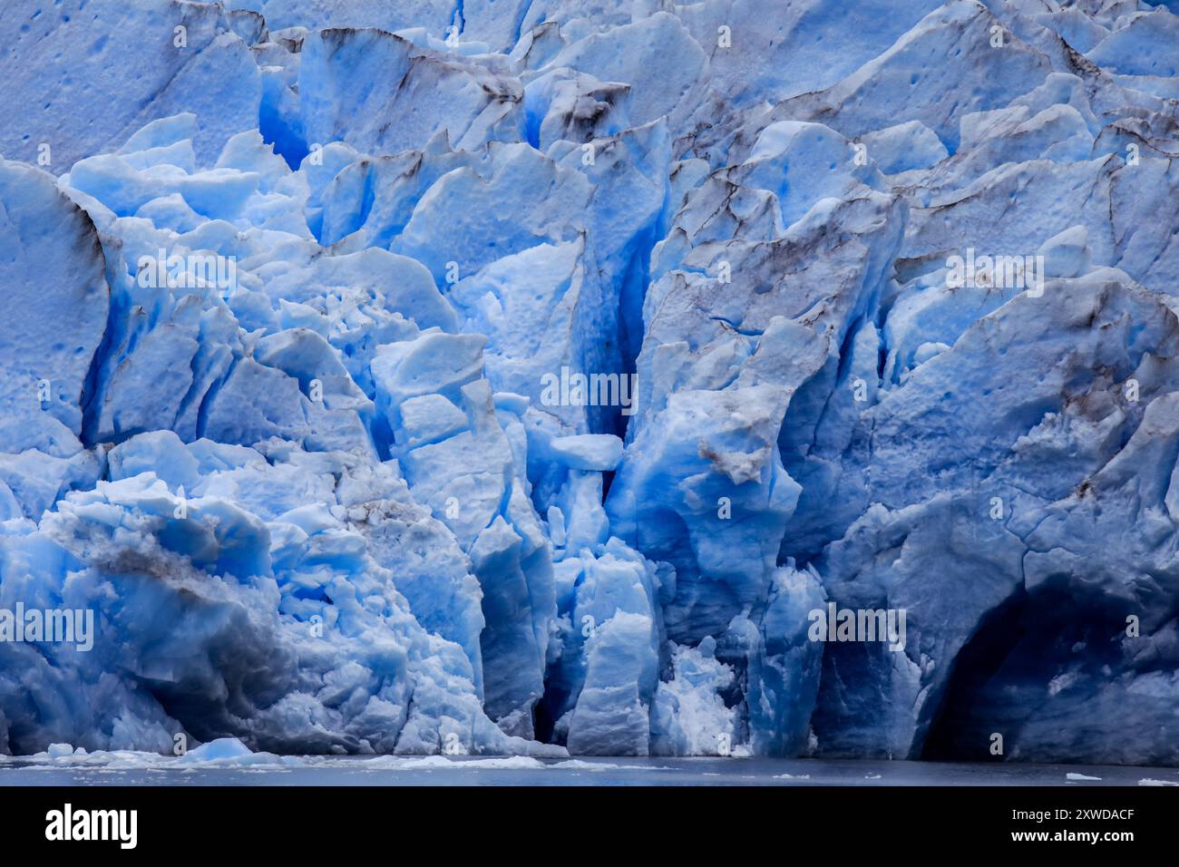 Close up View to the Grey Glacier, the Southern Patagonian Ice Field ...
