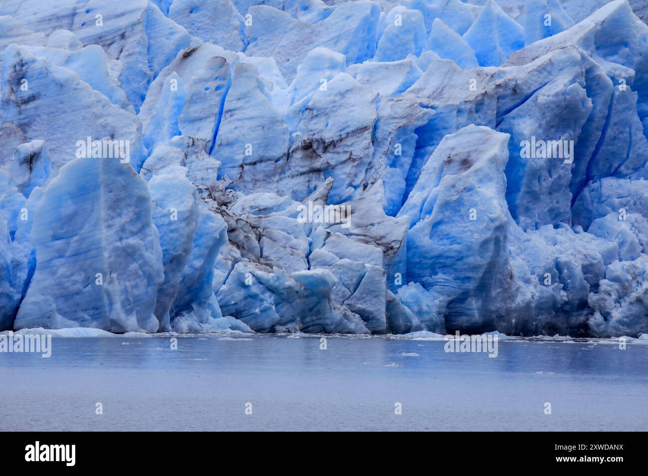 Close up View to the Grey Glacier, the Southern Patagonian Ice Field ...