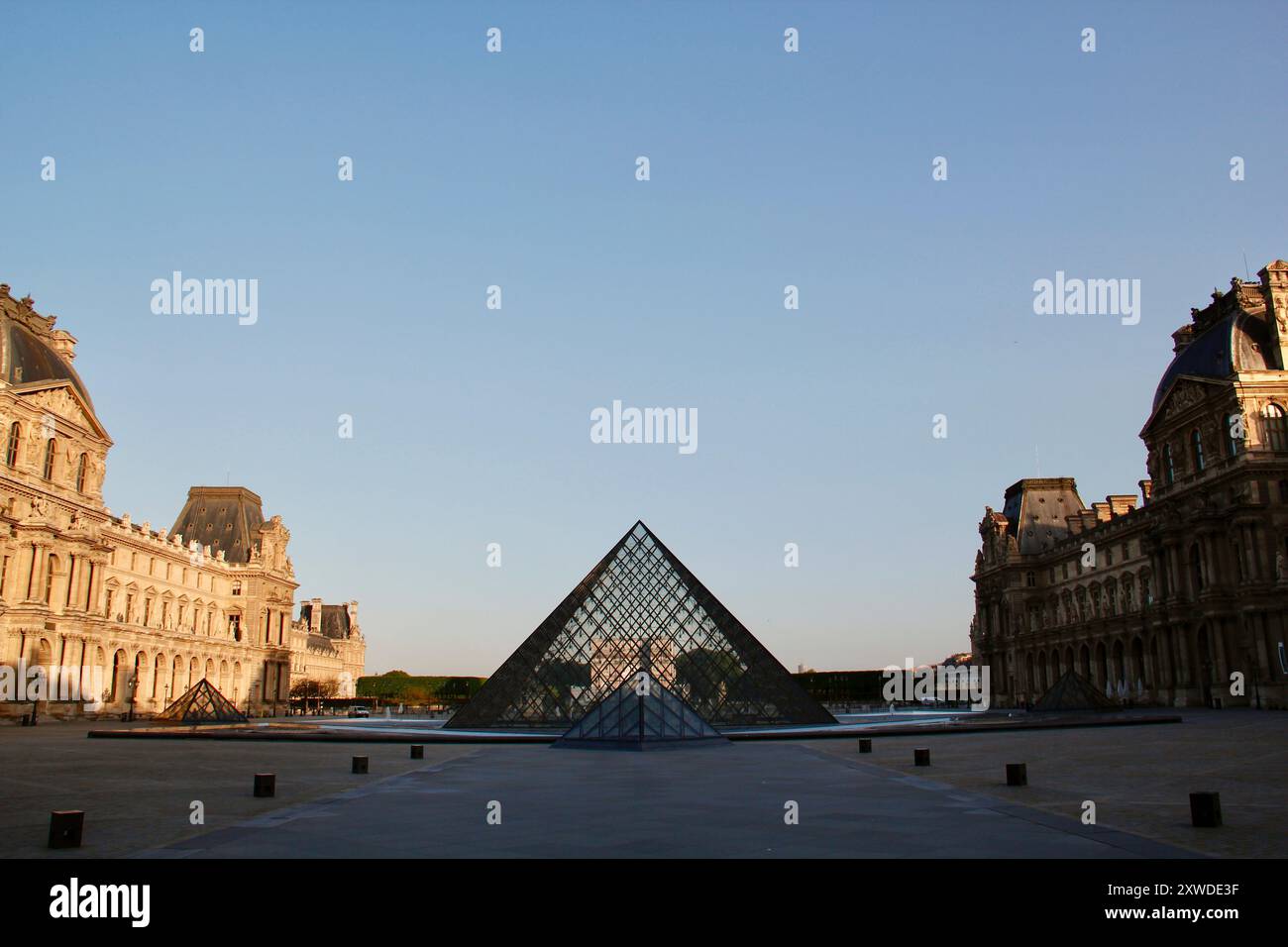 Early morning light at Louvre Museum in Paris, France Stock Photo - Alamy