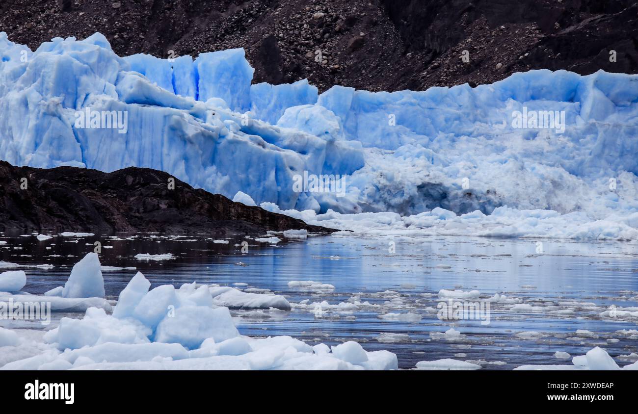 Ice Piece in the Lake of Gray, near of the Grey Glacier in the Southern ...