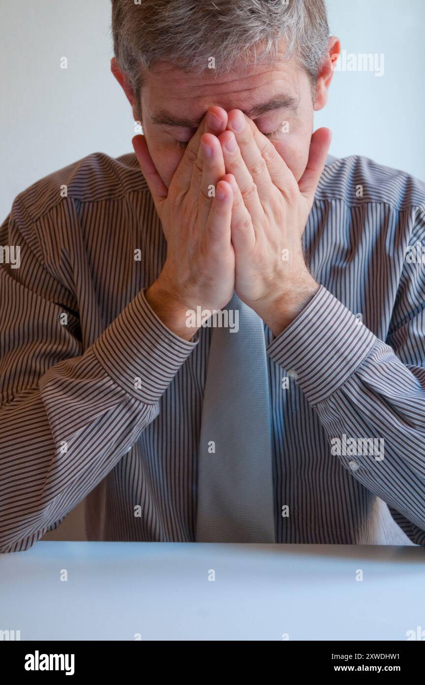 Close up view tired man hi-res stock photography and images - Alamy