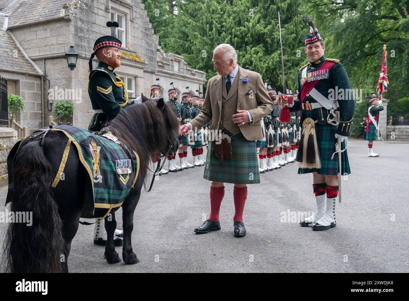 King Charles III meets Shetland pony Cpl Cruachan IV (mascot of the ...