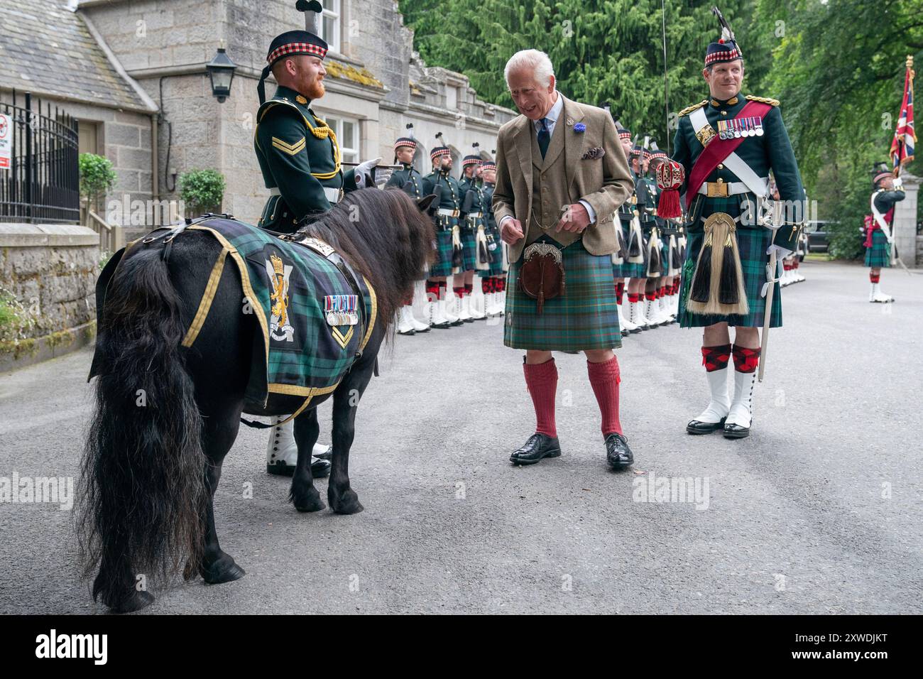 King Charles III meets Shetland pony Cpl Cruachan IV (mascot of the ...