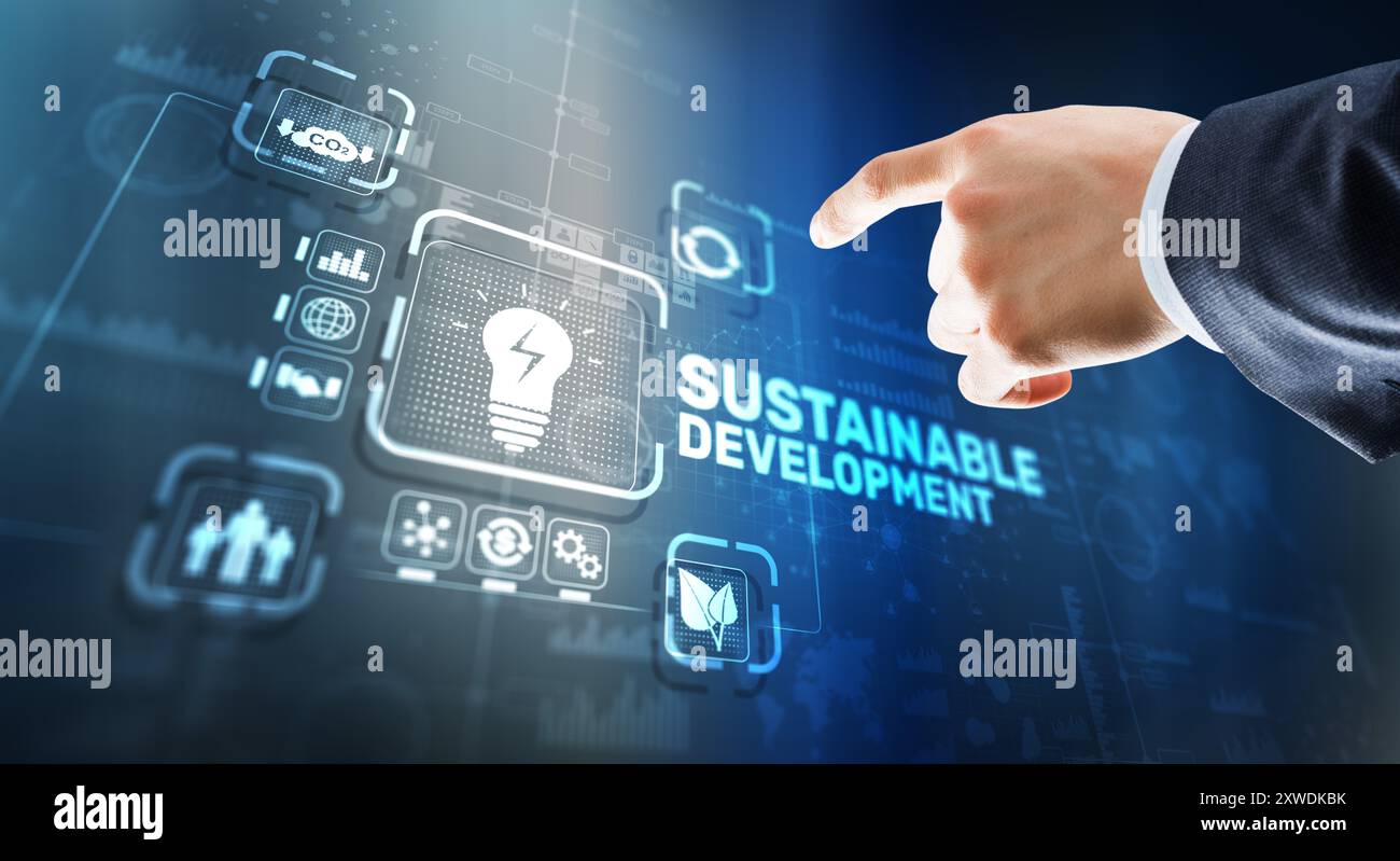 Sustainable Balanced Development. Balance between nature and science ...