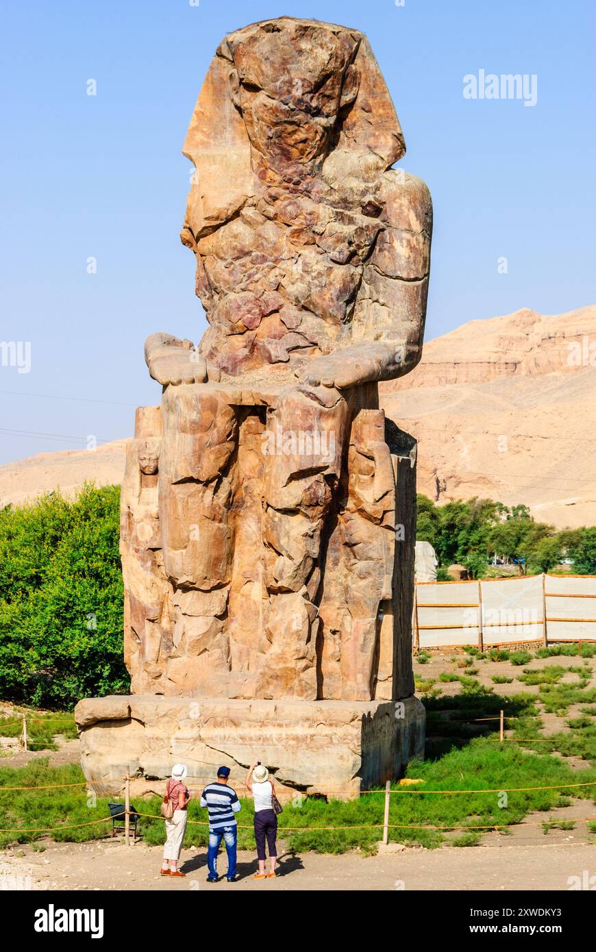 Colossi of Memnon - Theban necropolis -Upper Egypt Stock Photo - Alamy