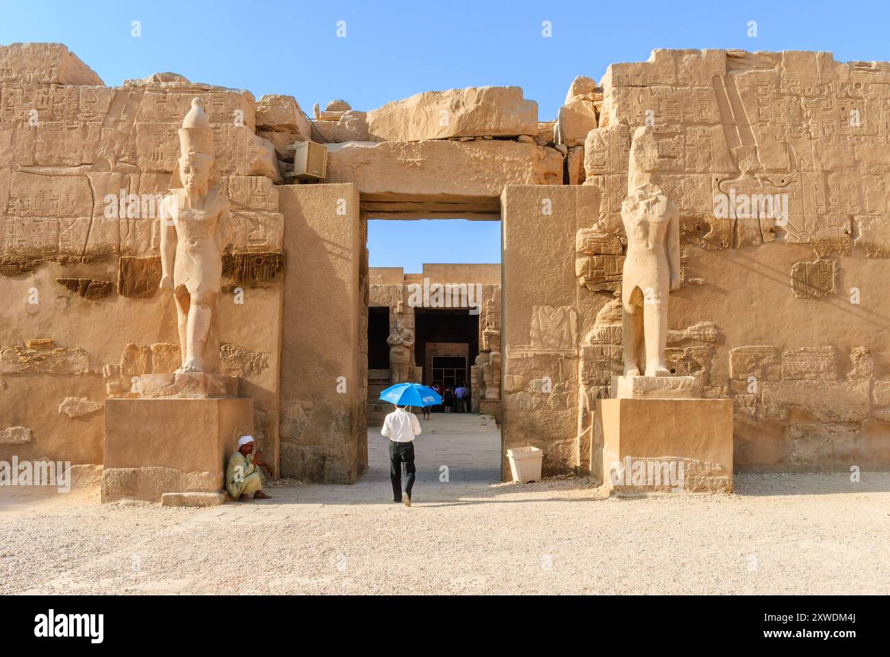Karnak temple complex entrance hi-res stock photography and images - Alamy