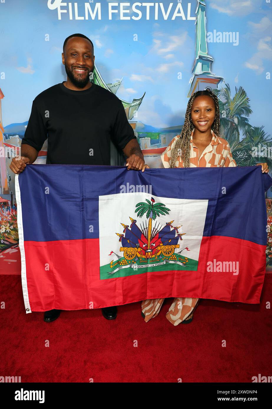 HOLLYWOOD, CA - AUGUST 18: Al'lkens Plancher, Gabrielle Barlatier, At ...