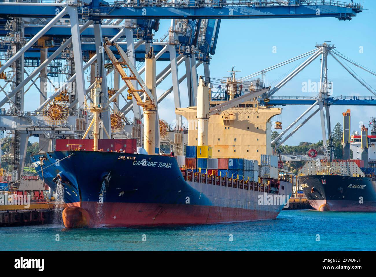 The 2010 built, 22,000 DWT container ship Capitaine Tupaia, owned by ...