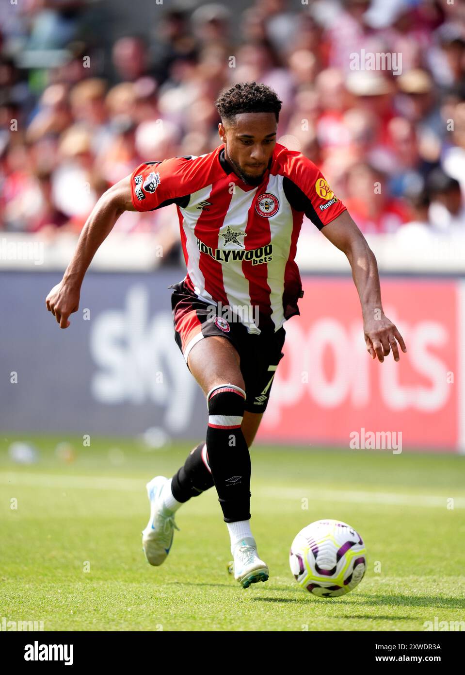 Brentford's Kevin Schade during the Premier League match at the Gtech ...