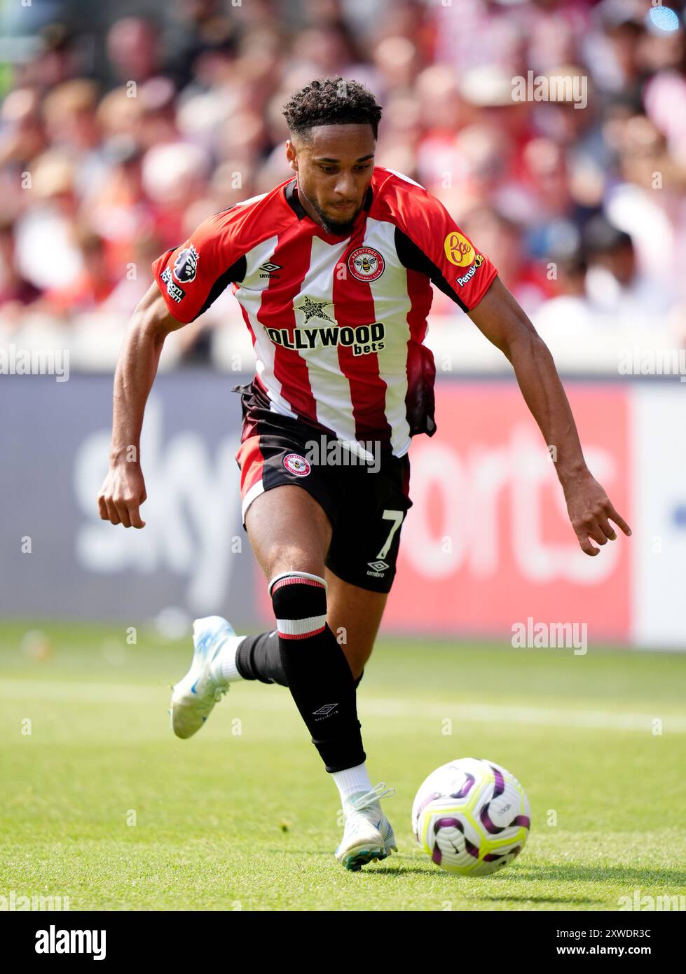 Brentford's Kevin Schade during the Premier League match at the Gtech ...
