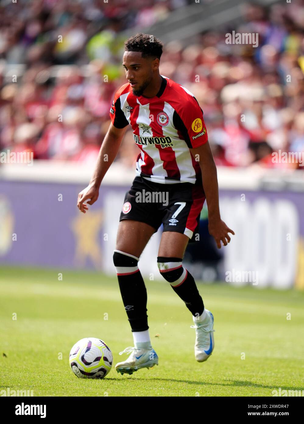 Brentford's Kevin Schade during the Premier League match at the Gtech ...