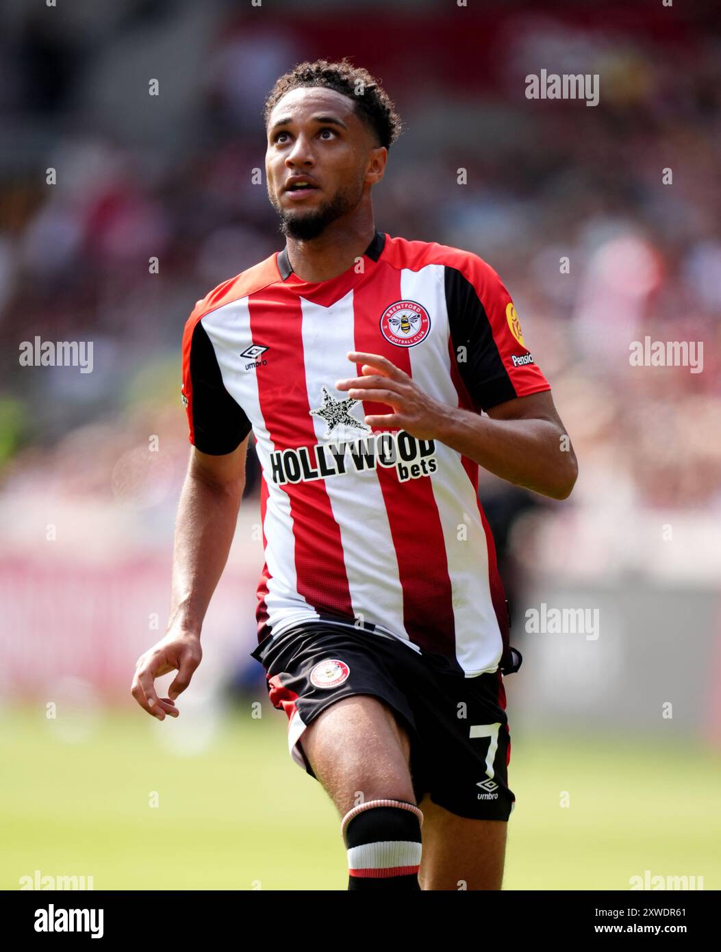 Brentford's Kevin Schade during the Premier League match at the Gtech ...