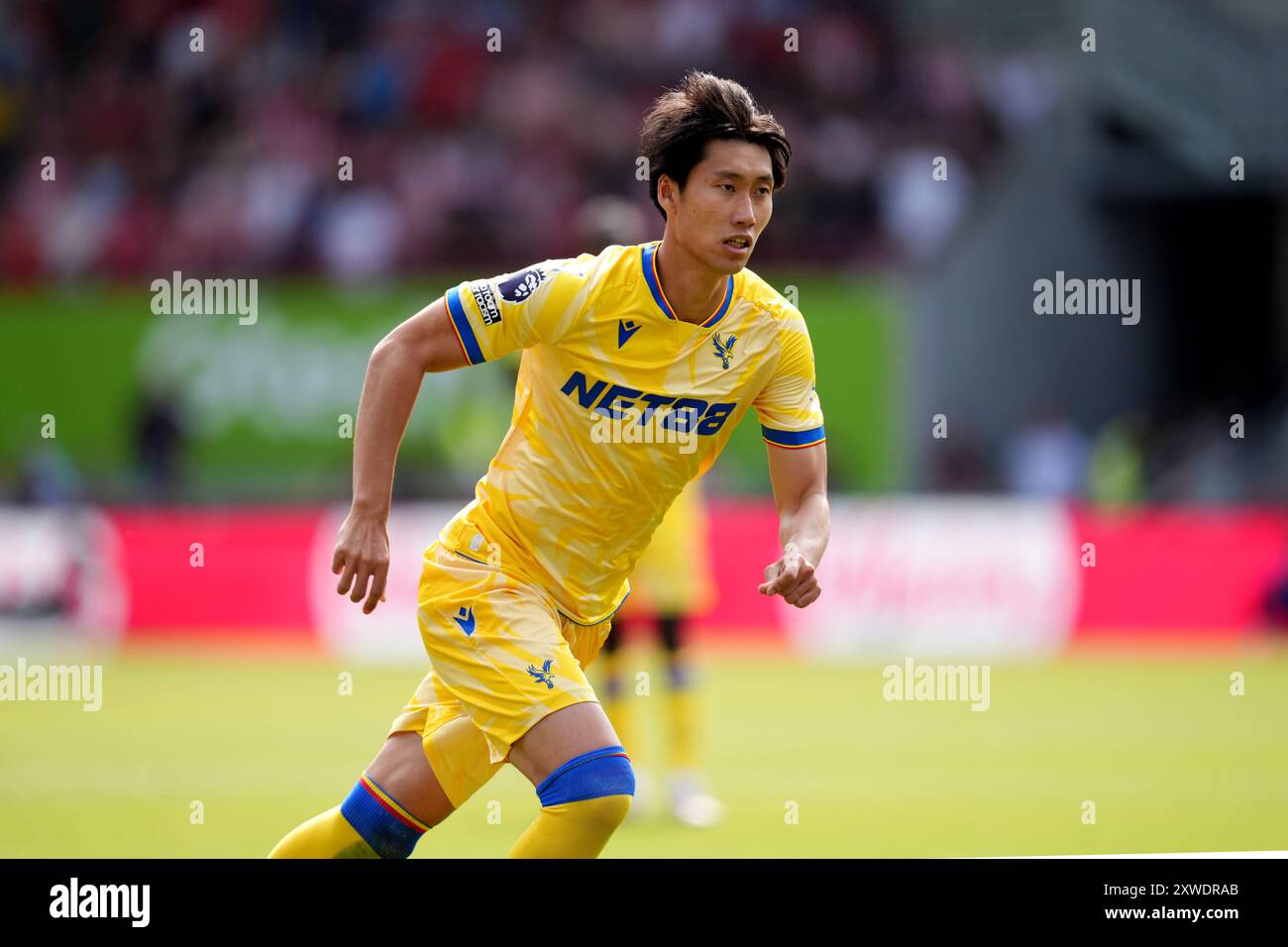 Crystal Palace’s Daichi Kamada during the Premier League match at the Gtech Community Stadium ...