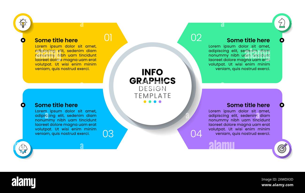 Infographic template with icons and 4 options or steps. Can be used for ...