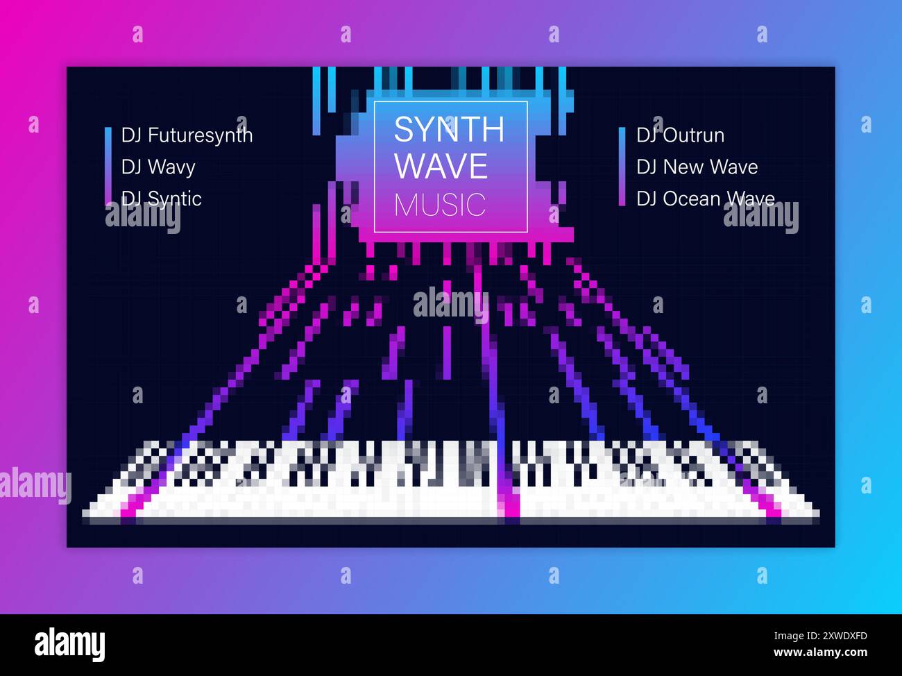 Electronic dance techno music poster. Club music banner Stock Vector ...