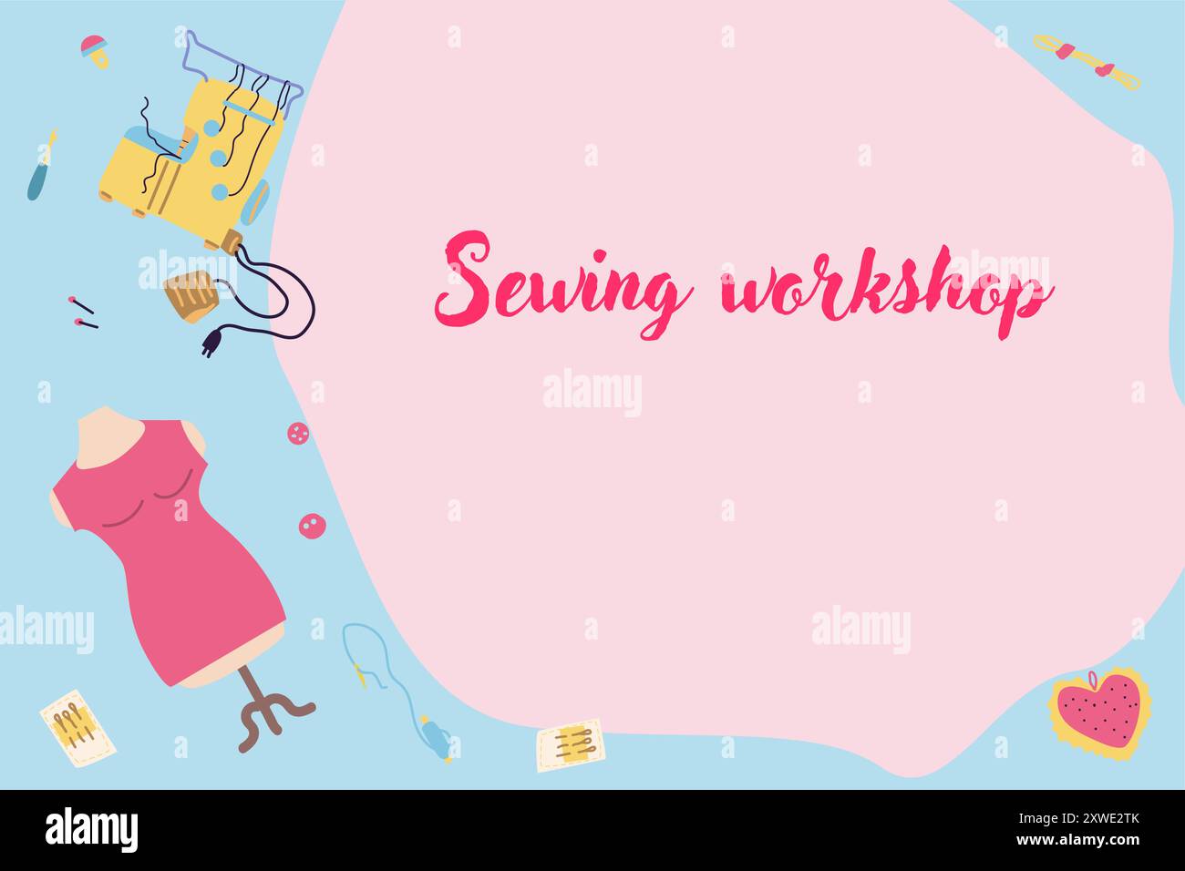 Fashion design studio sewing Stock Vector Images - Alamy