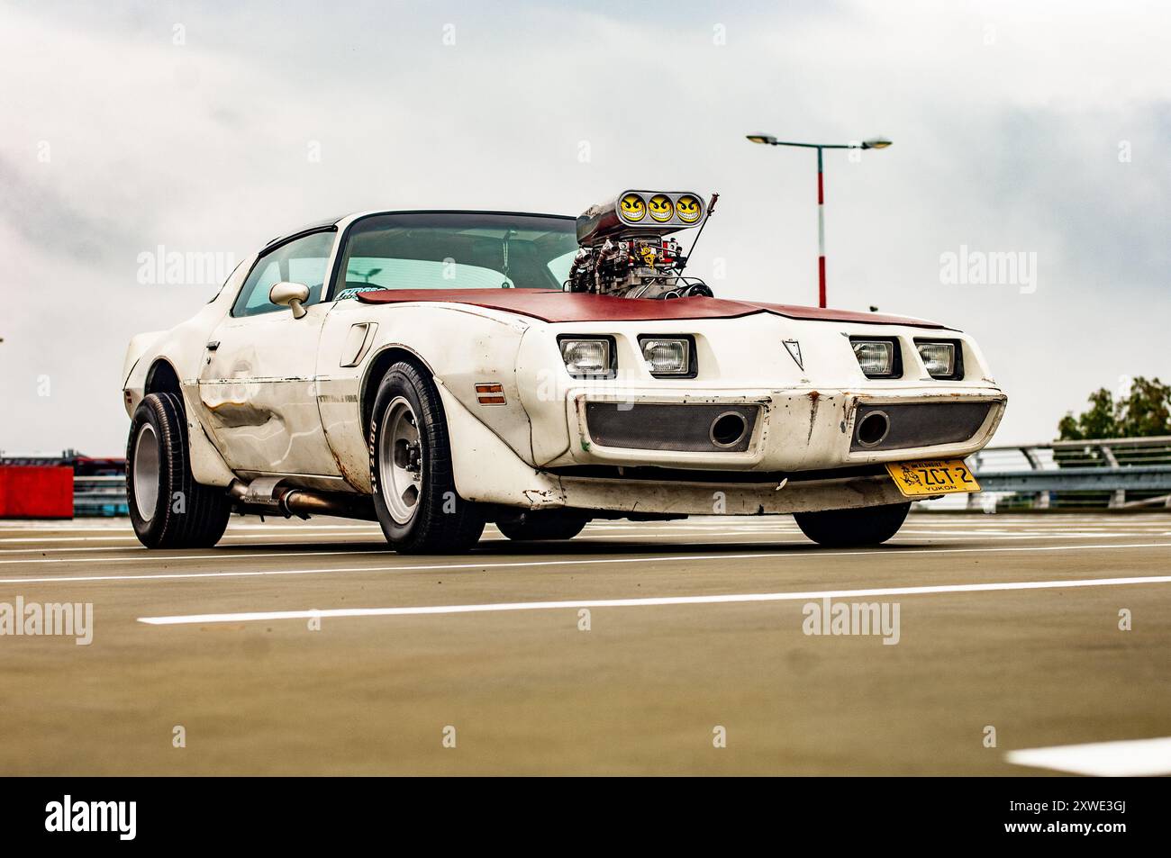 White Pontiac Trans Am Stock Photo - Alamy
