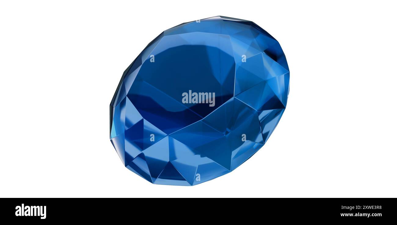 Sapphire Gem on transparent background, blue gemstone diamond isolated ...