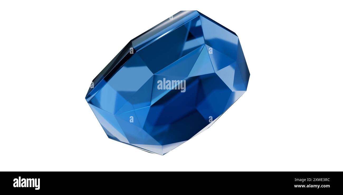 Sapphire Gem on transparent background, blue gemstone diamond isolated ...