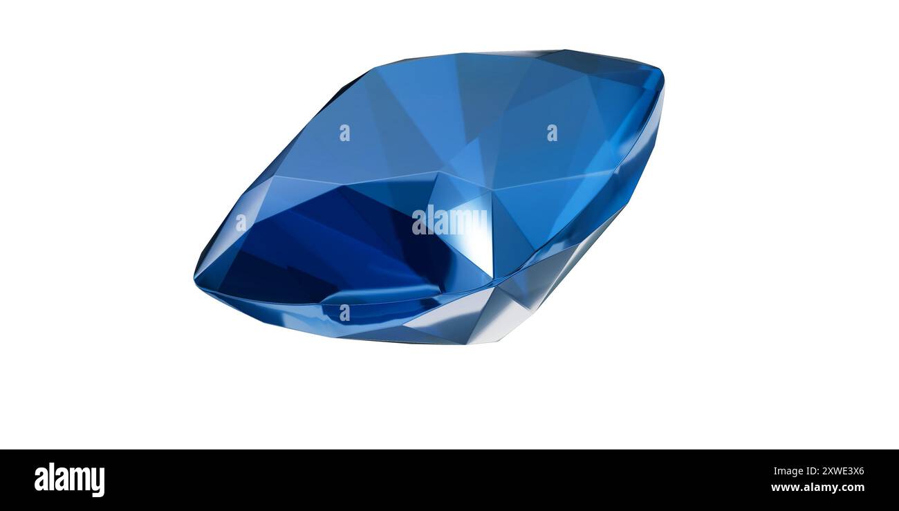 Sapphire Gem on transparent background, blue gemstone diamond isolated ...