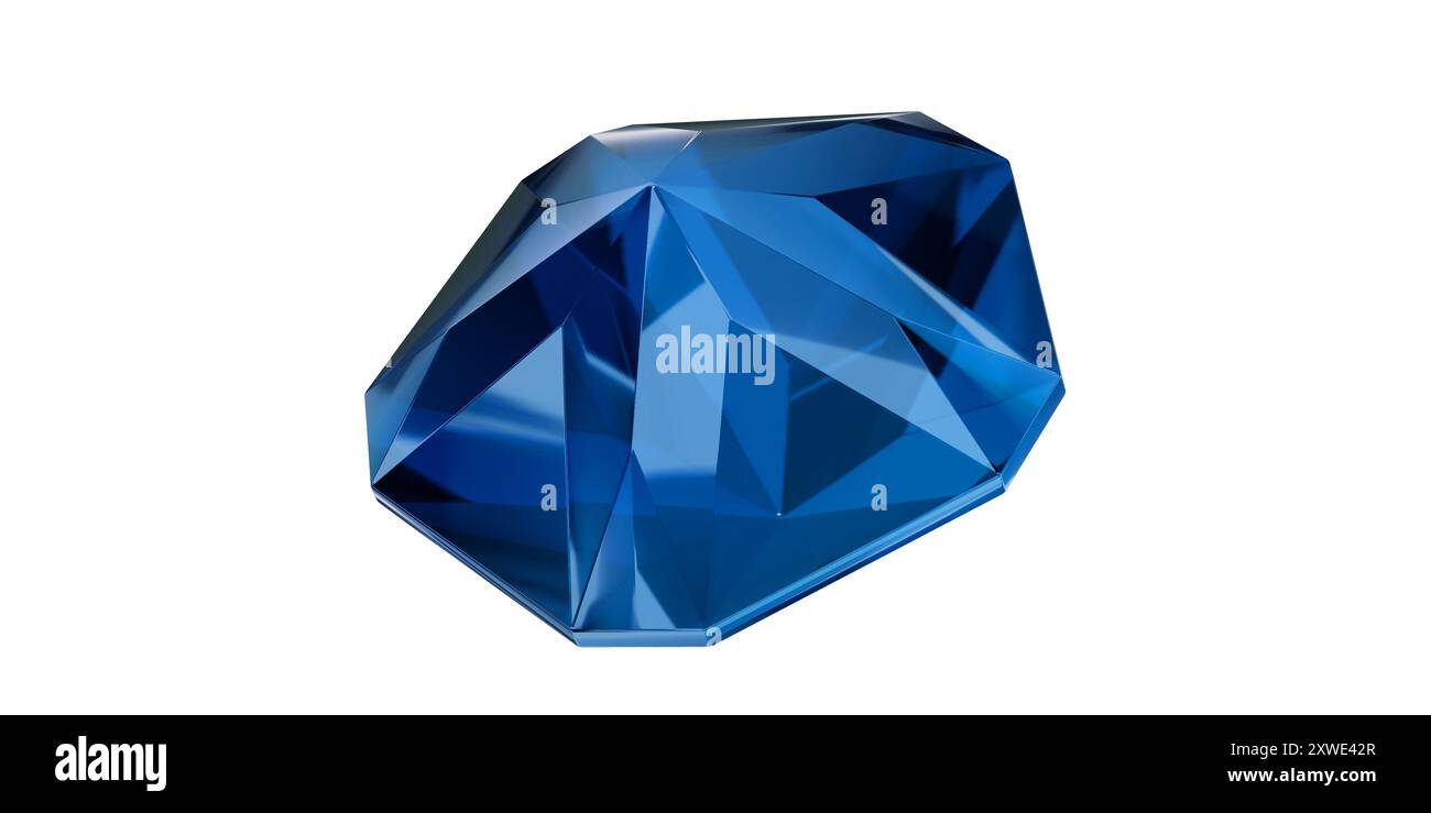 Sapphire Gem on transparent background, blue gemstone diamond isolated ...
