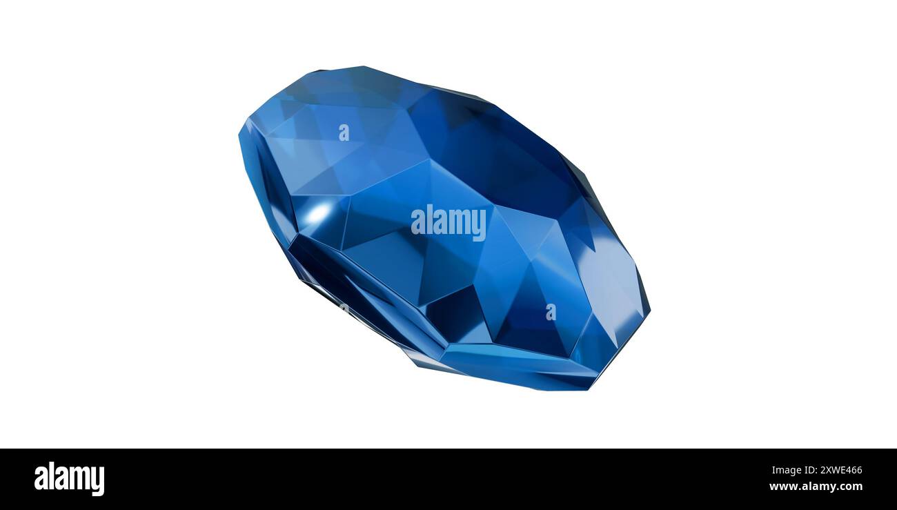 Sapphire Gem on transparent background, blue gemstone diamond isolated ...