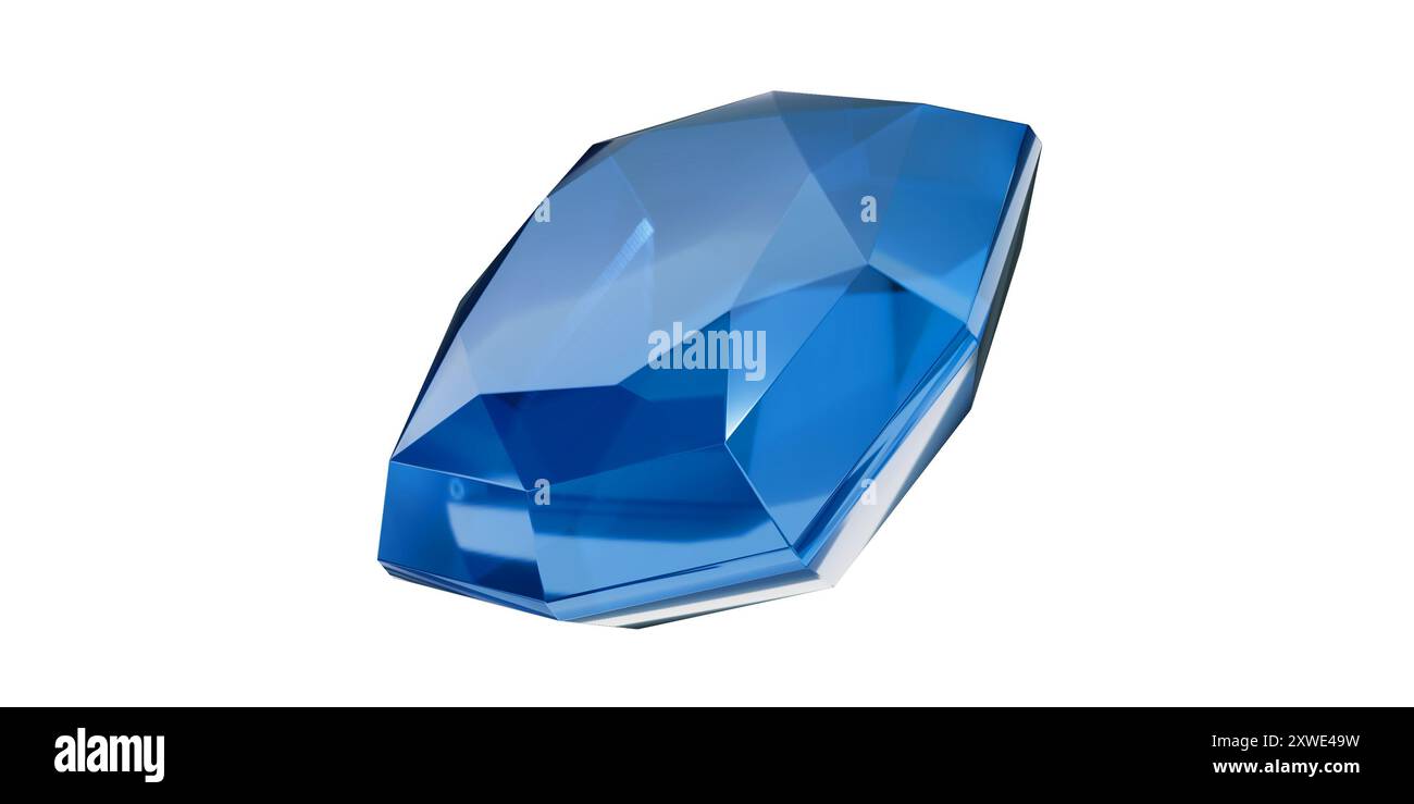 Sapphire Gem on transparent background, blue gemstone diamond isolated ...