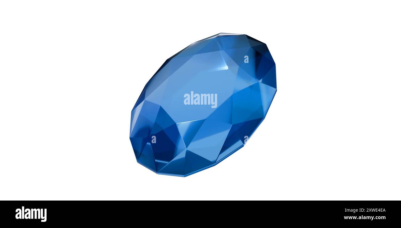 Sapphire Gem on transparent background, blue gemstone diamond isolated ...