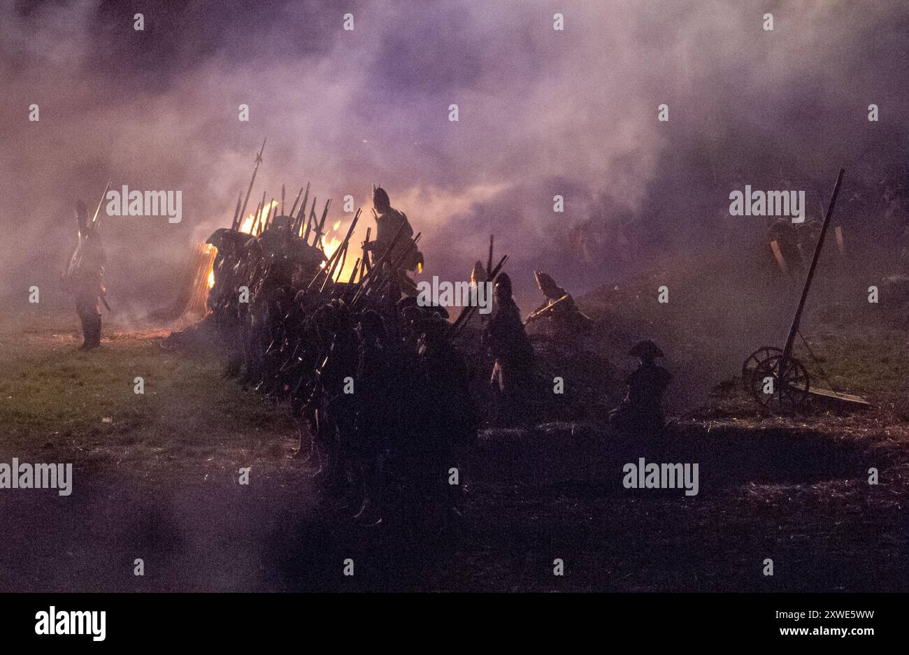 reconstruction of an old battle from the Austro-Hungarian period in an ...