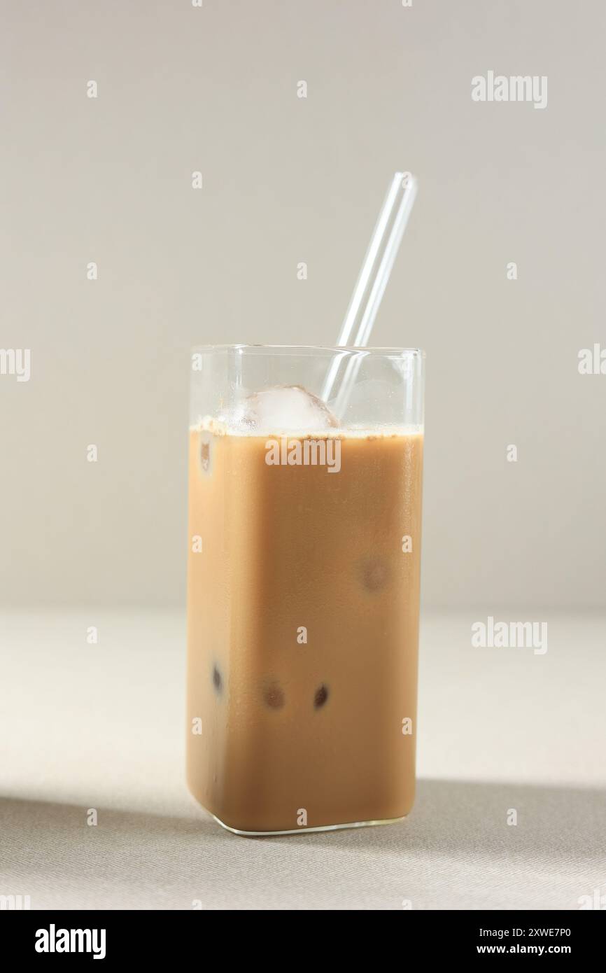 Es Kopi Susu Gula Aren, Iced Coffee with Palm Sugar Stock Photo - Alamy