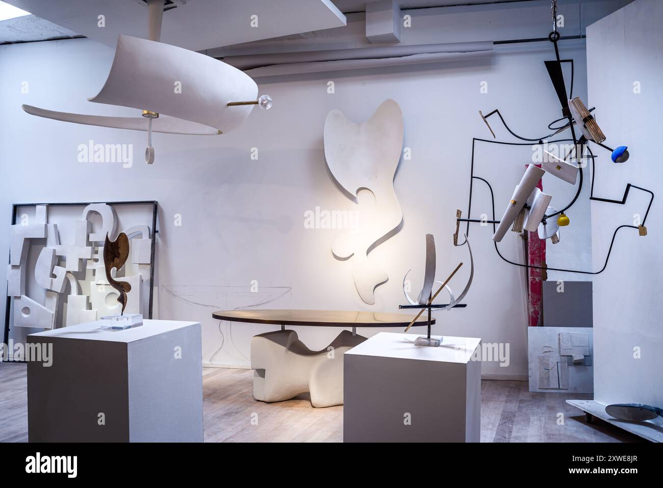 Sculptures displayed in studio of British designer Gareth Smith. South ...