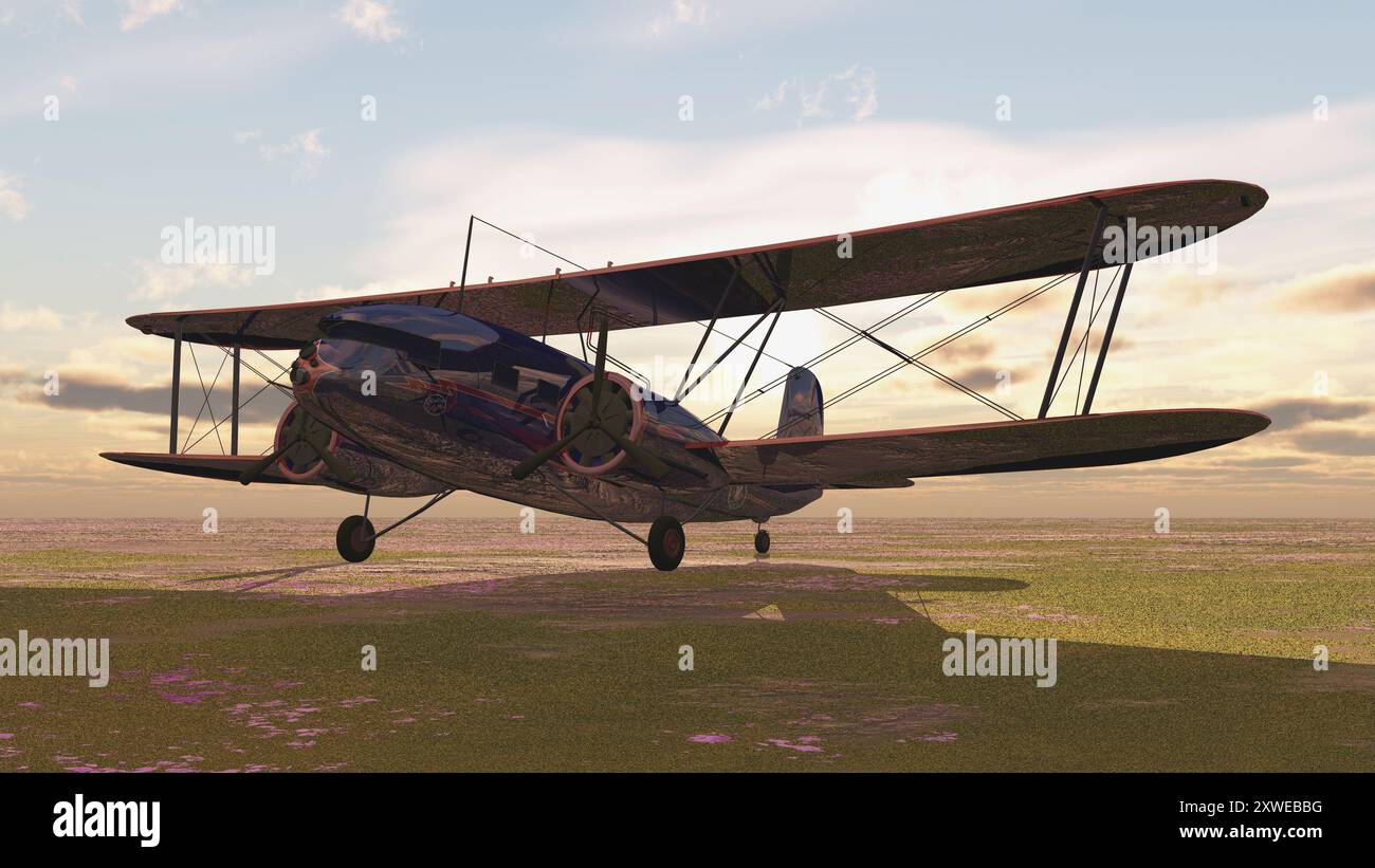American biplane from the 1930s Stock Photo - Alamy